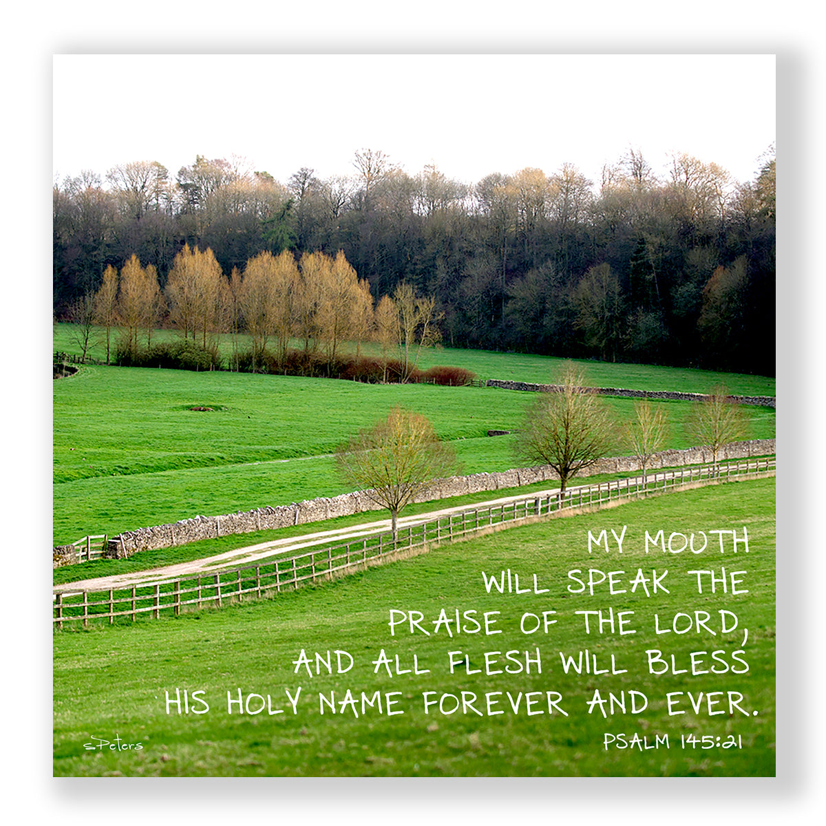 Psalm 145:21 - Beautiful Bibury - Mini Print – Bradbury Lane
